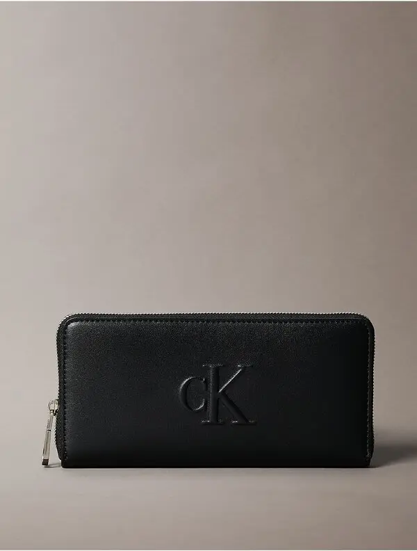 Calvin Klein Sculpted Impression Zip Wallet - Black