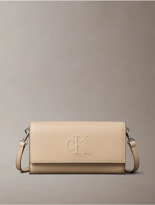 Calvin Klein Sculpted Impression Mini Wallet Bag - Crockery