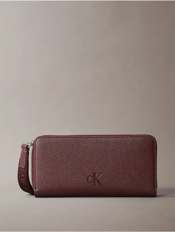 Calvin Klein All Day Zip Wristlet Wallet - Cherrywood