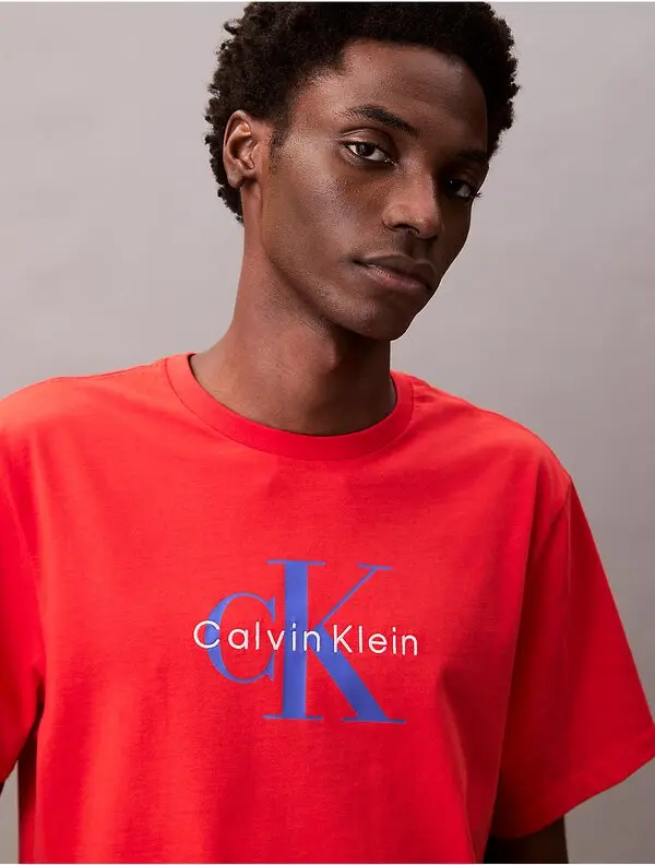 Calvin Klein Monologo Tee - Red  Alert