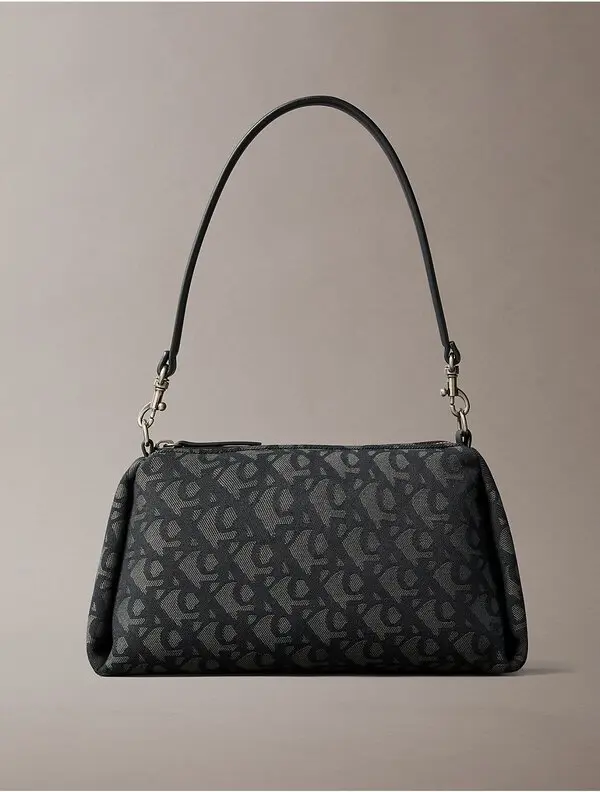 Calvin Klein Pleat Monogram Logo Shoulder Bag
