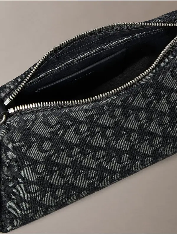 Calvin Klein Pleat Monogram Logo Shoulder Bag