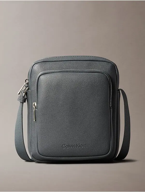 Calvin Klein Micro Pebble Reporter Bag - Anthracite