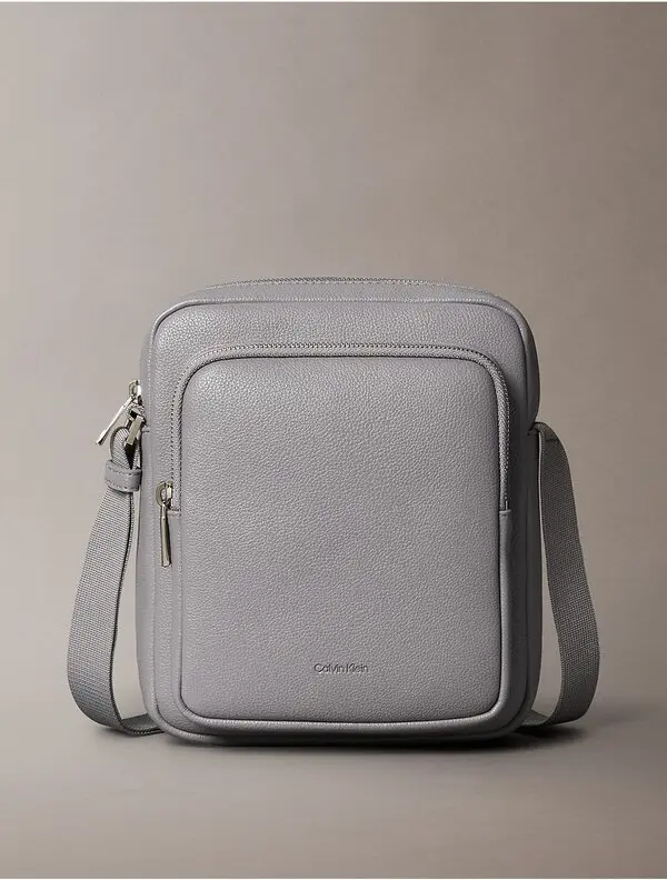 Calvin Klein Micro Pebble Reporter Bag - Titanium