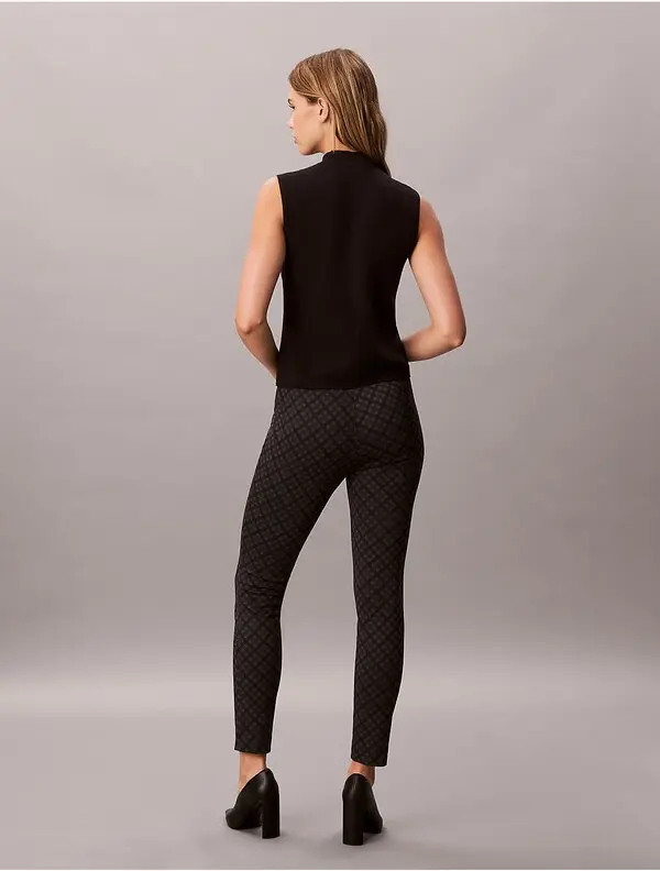 Calvin Klein Ponte Skinny Fit Pants - Black