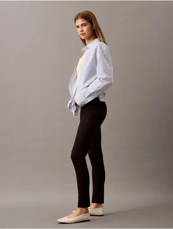 Calvin Klein Ponte Skinny Fit Pants - Black