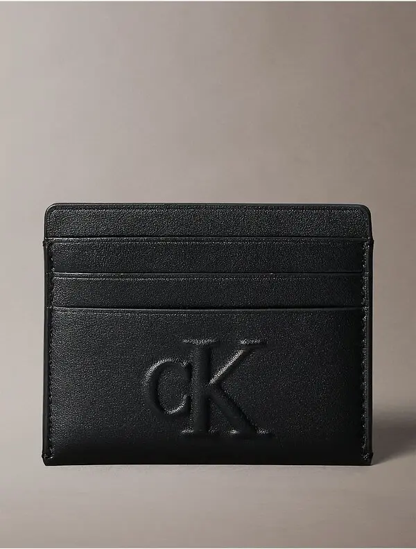 Calvin Klein Sculpted Impression Card Case - Black