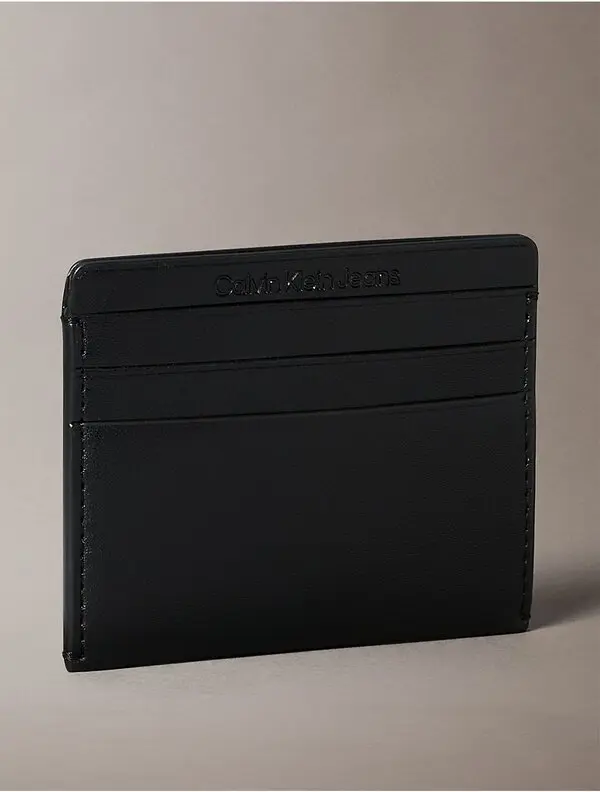 Calvin Klein Sculpted Impression Card Case - Black