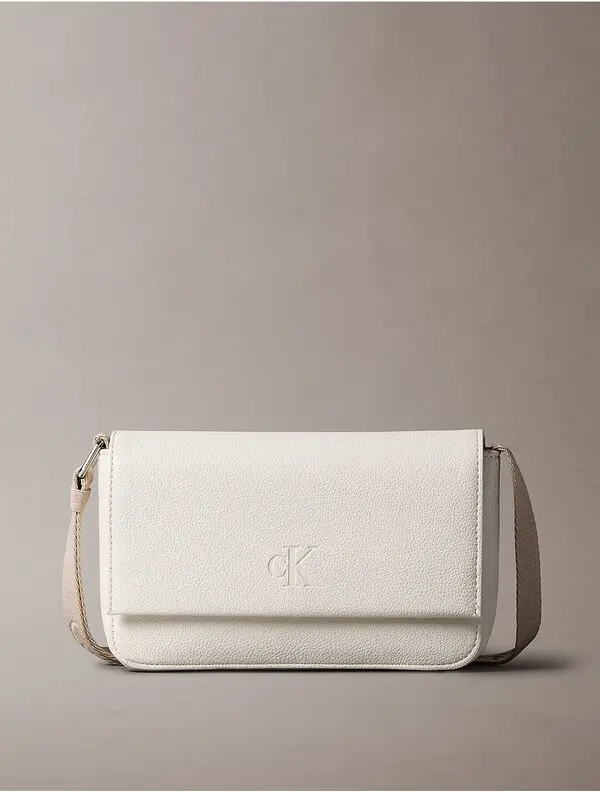 Calvin Klein Phone Flap Crossbody Bag - Chalk