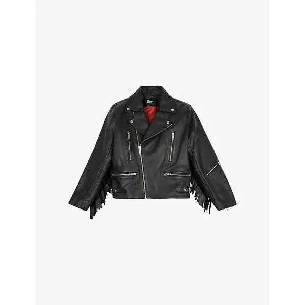 The Kooples Fringed Leather Jacket