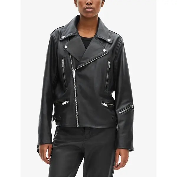 The Kooples Fringed Leather Jacket