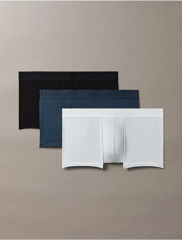 Calvin Klein 3-pack Low Rise Trunk - Black / Ink / Plein Air
