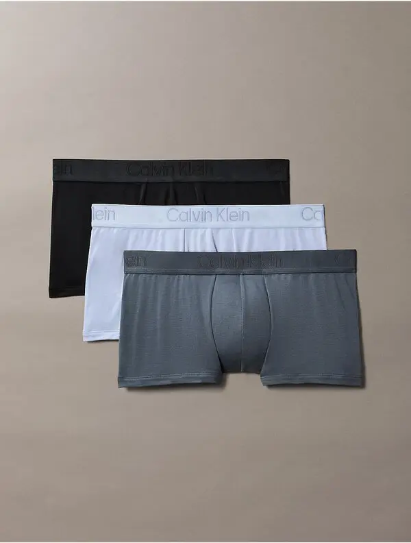 Calvin Klein 3-pack Low Rise Trunk - Black / Turbulence / Casual Blue