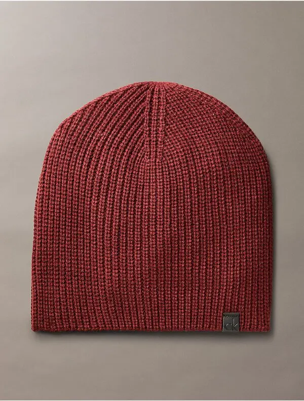 Calvin Klein Ribbed Beanie - Rusted Root