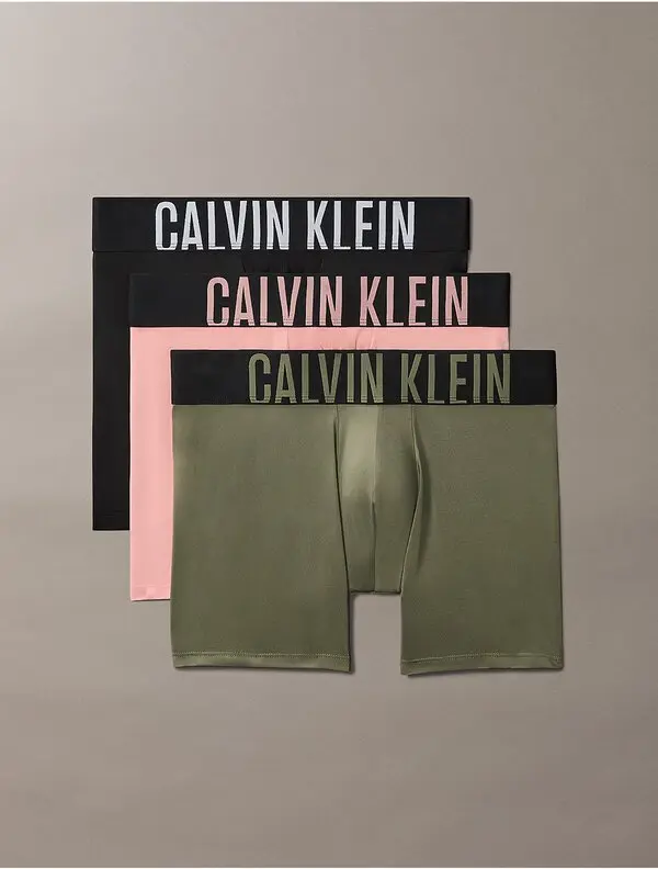 Calvin Klein Intense Power Micro 3-pack Boxer Brief - Black/sugar Pink/deep Lichen Green