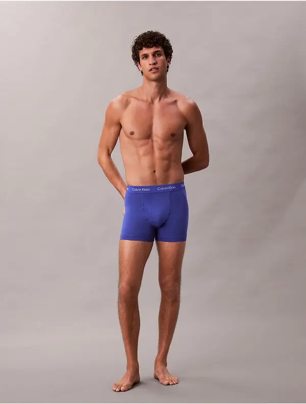 Calvin Klein Cotton Stretch 5-pack Trunk - Blue Shadow / Cobalt
