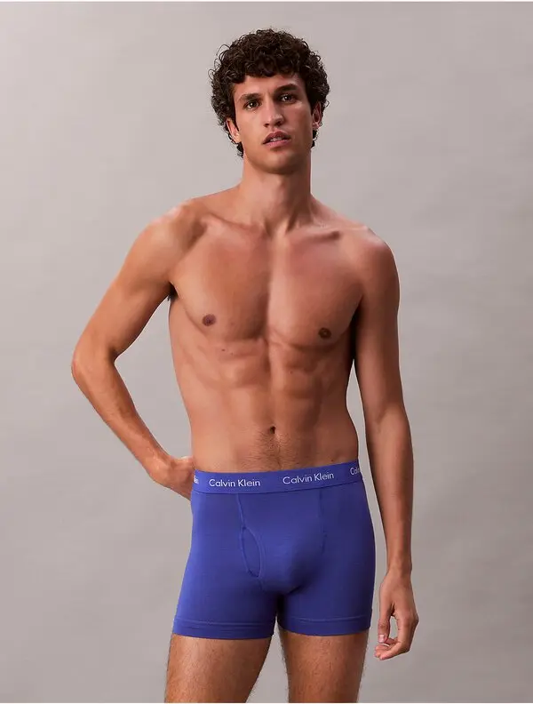 Calvin Klein Cotton Stretch 5-pack Trunk - Blue Shadow / Cobalt
