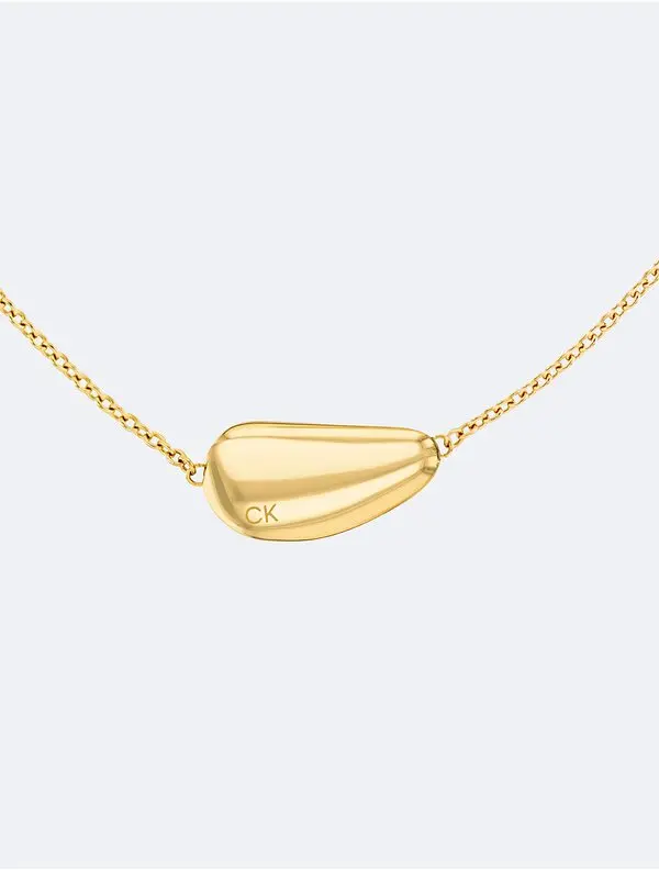 Calvin Klein Drop Pendant Link Necklace - Gold