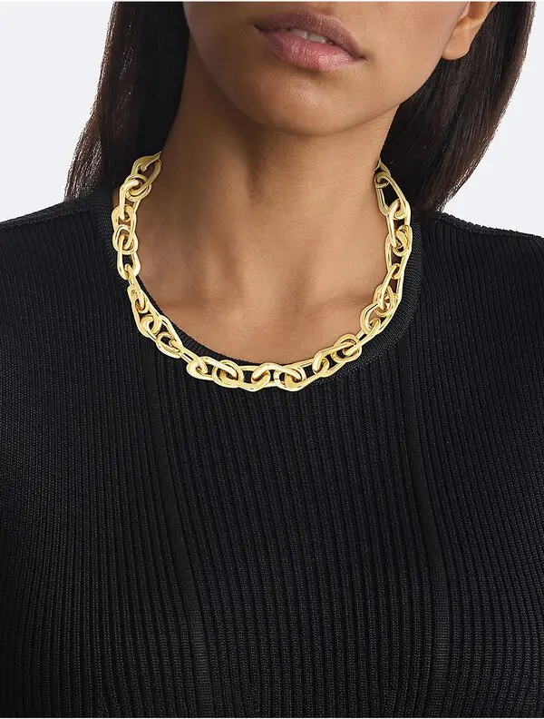 Calvin Klein Organic Chain Link Necklace - Gold