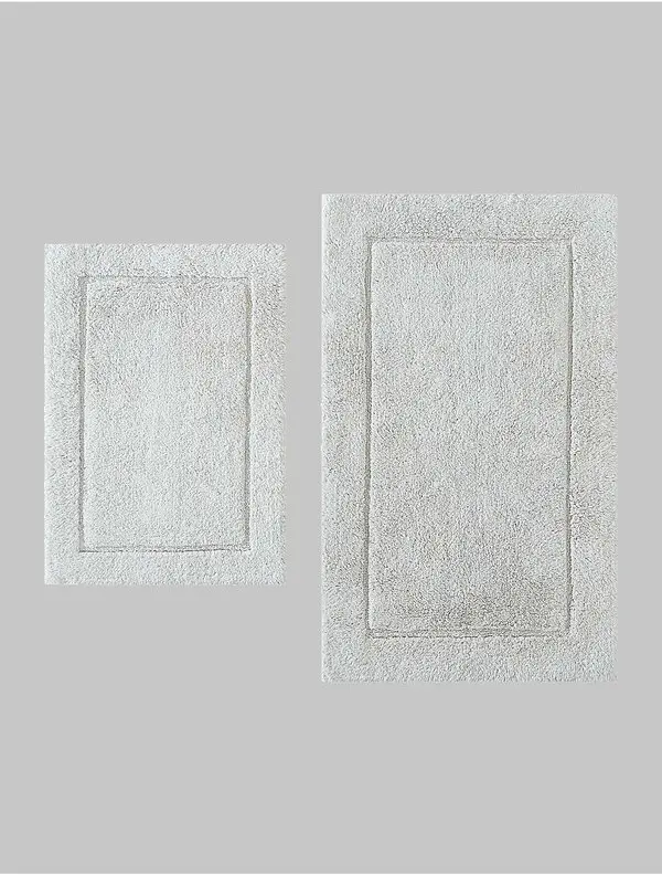 Calvin Klein Essence Solid Tufted 2-pack Bath Rug Set - Silver Grey