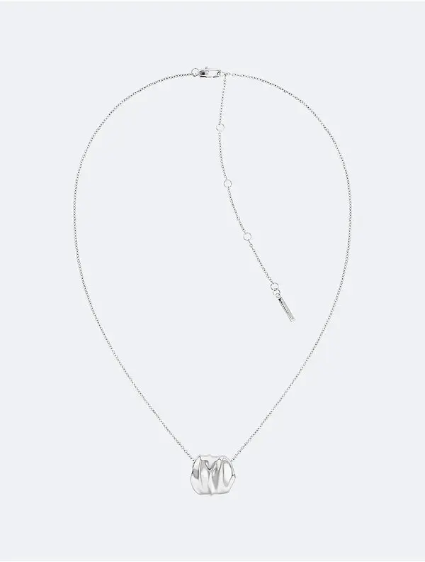 Calvin Klein Organic Shape Pendant Necklace - Silver