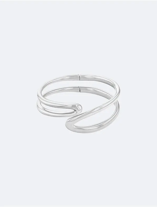 Calvin Klein Organic Chain Link Bangle - Silver
