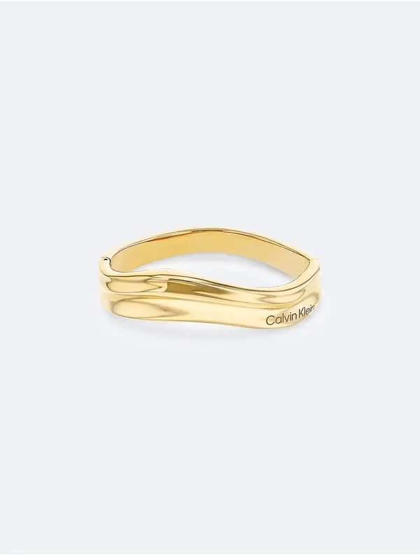Calvin Klein Organic Shape Bangle - Gold