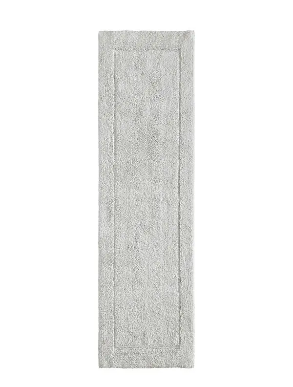 Calvin Klein Essence Solid Runner Bath Rug - Silver Grey