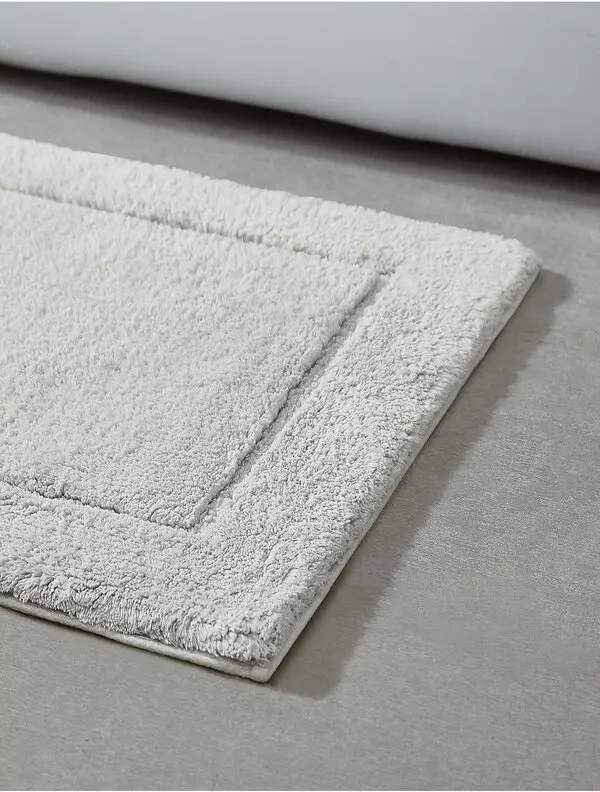 Calvin Klein Essence Solid Runner Bath Rug - Silver Grey