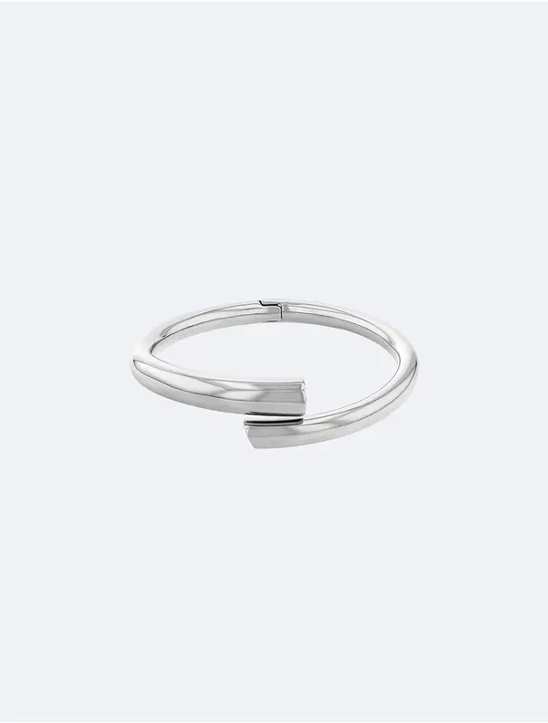 Calvin Klein Sculptural Round Bangle - Silver