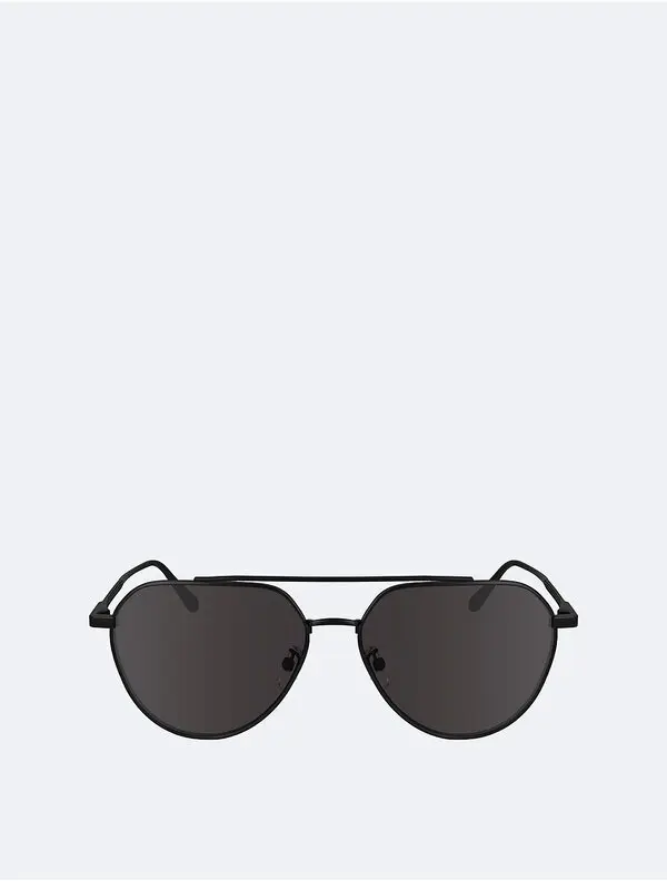 Calvin Klein Aviator Sunglasses - Matte Black
