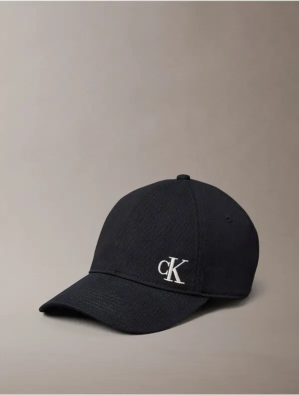 Calvin Klein Brushed Cotton Twill Baseball Cap - Black