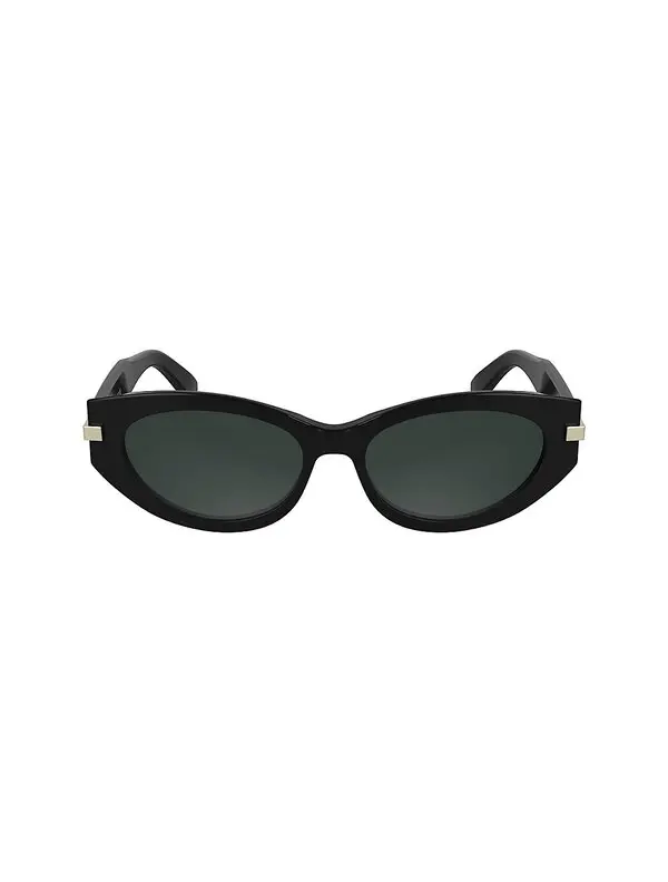 Calvin Klein Acetate Cat Eye Sunglasses - Black
