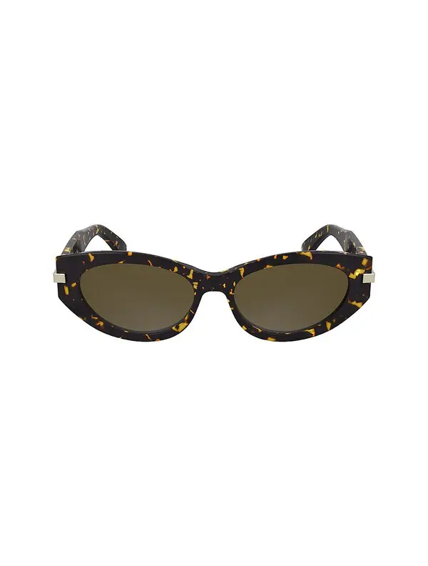 Calvin Klein Acetate Cat Eye Sunglasses - Havana