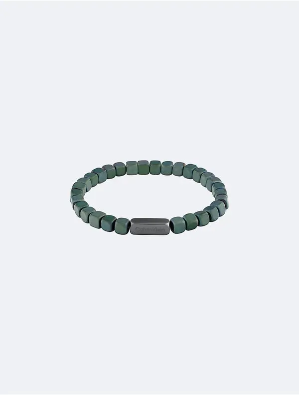 Calvin Klein Square Bead Bracelet - Green