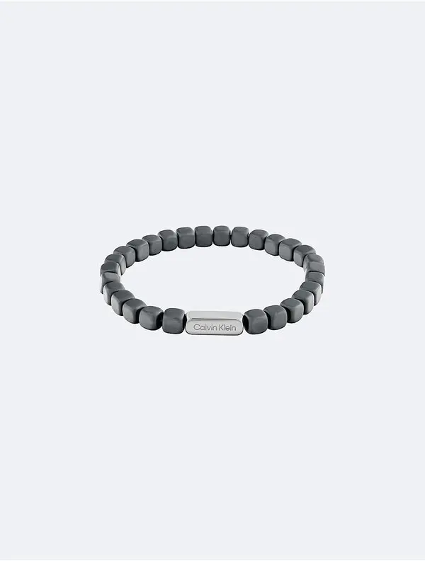 Calvin Klein Square Bead Bracelet - Grey