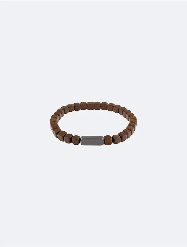 Calvin Klein Square Bead Bracelet - Brown