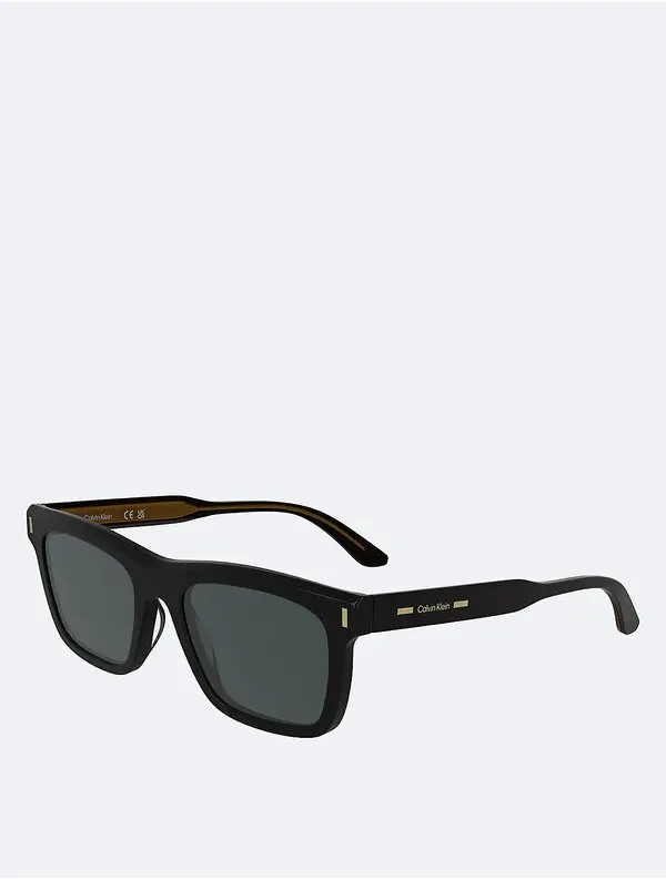 Calvin Klein Modified Rectangle Sunglasses - Black