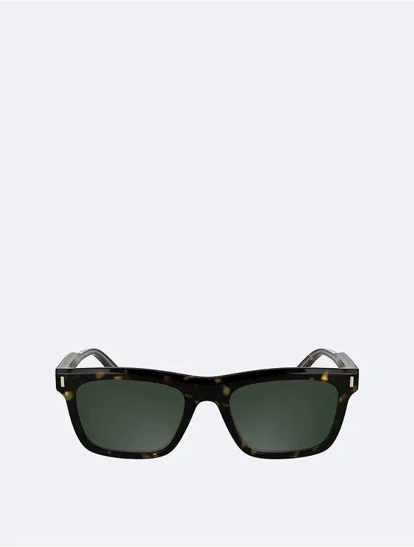 Calvin Klein Modified Rectangle Sunglasses - Dark Havana