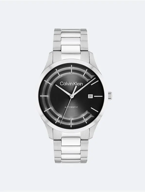 Calvin Klein Automatic H-link Bracelet Watch - Black