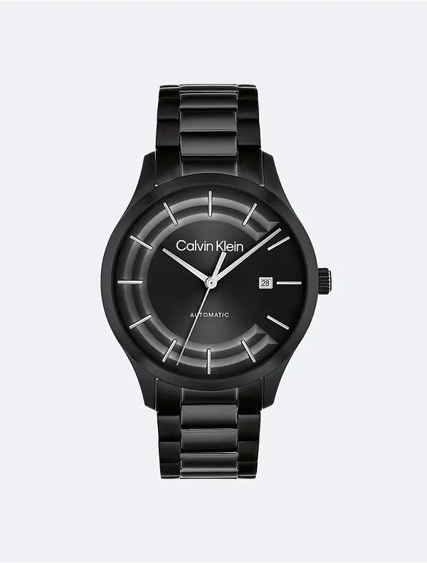 Calvin Klein Automatic H-link Bracelet Watch - Black