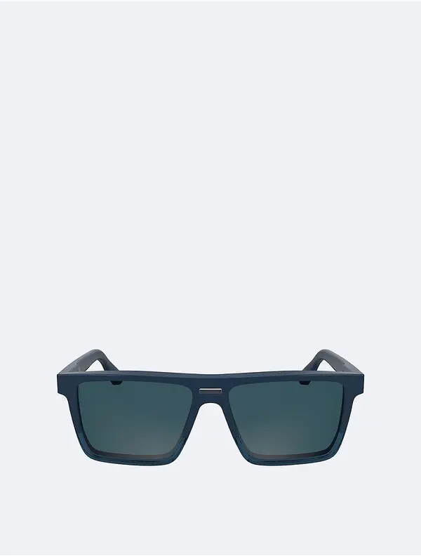 Calvin Klein Acetate Modified Square Sunglasses - Blue