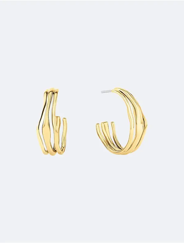 Calvin Klein Sculptural Hoop Earrings - Gold  / Gold Plated