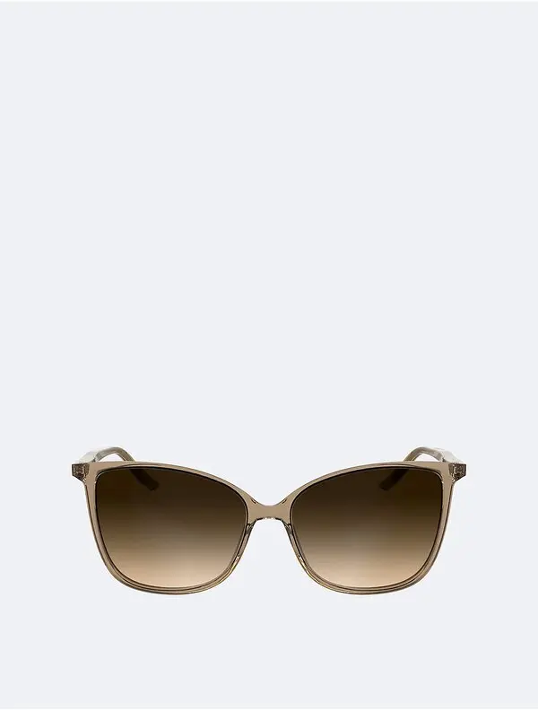 Calvin Klein Slim Butterfly Sunglasses - Transparent Brick