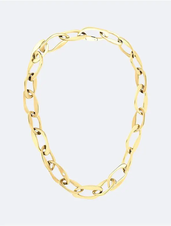 Calvin Klein Organic Shape Link Chain Necklace - Gold