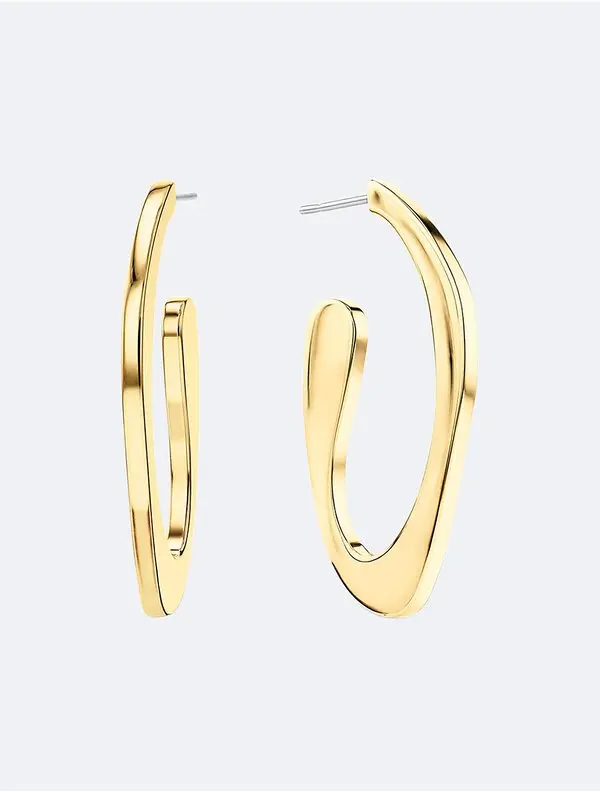 Calvin Klein Round Organic Earrings - Gold