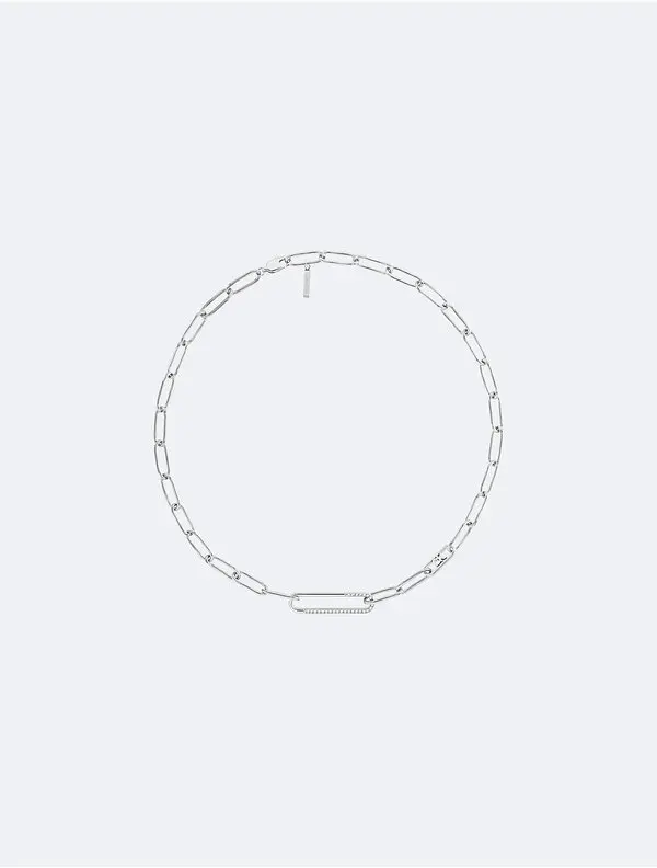 Calvin Klein Oval Link Necklace - Silver