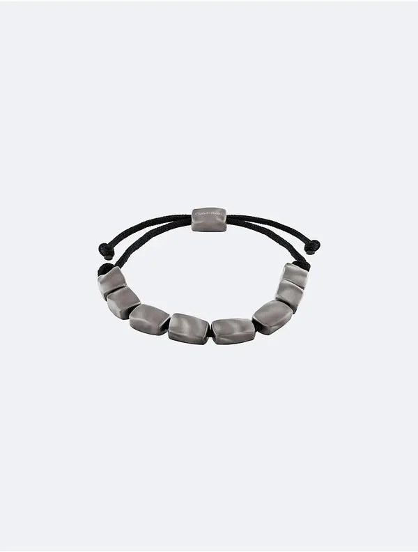 Calvin Klein Beaded Bracelet - Gun Metal