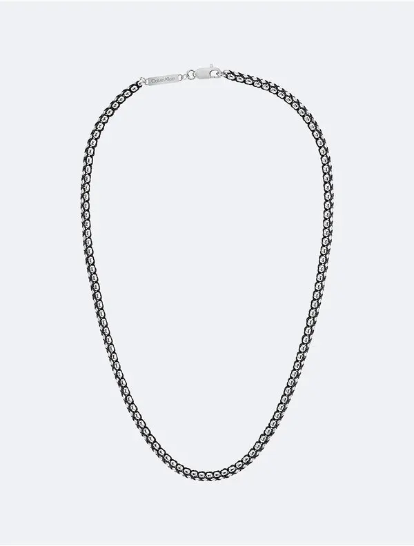 Calvin Klein Braided Link Bracelet - Black / Stainless Steel