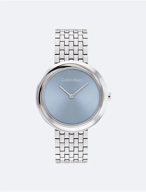 Calvin Klein Contoured Bezel Bracelet Watch - Slate Blue